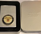 UNITED STATES NAVY SEAL STAR Windproof Lighter Chrome New In Gift Tin ...