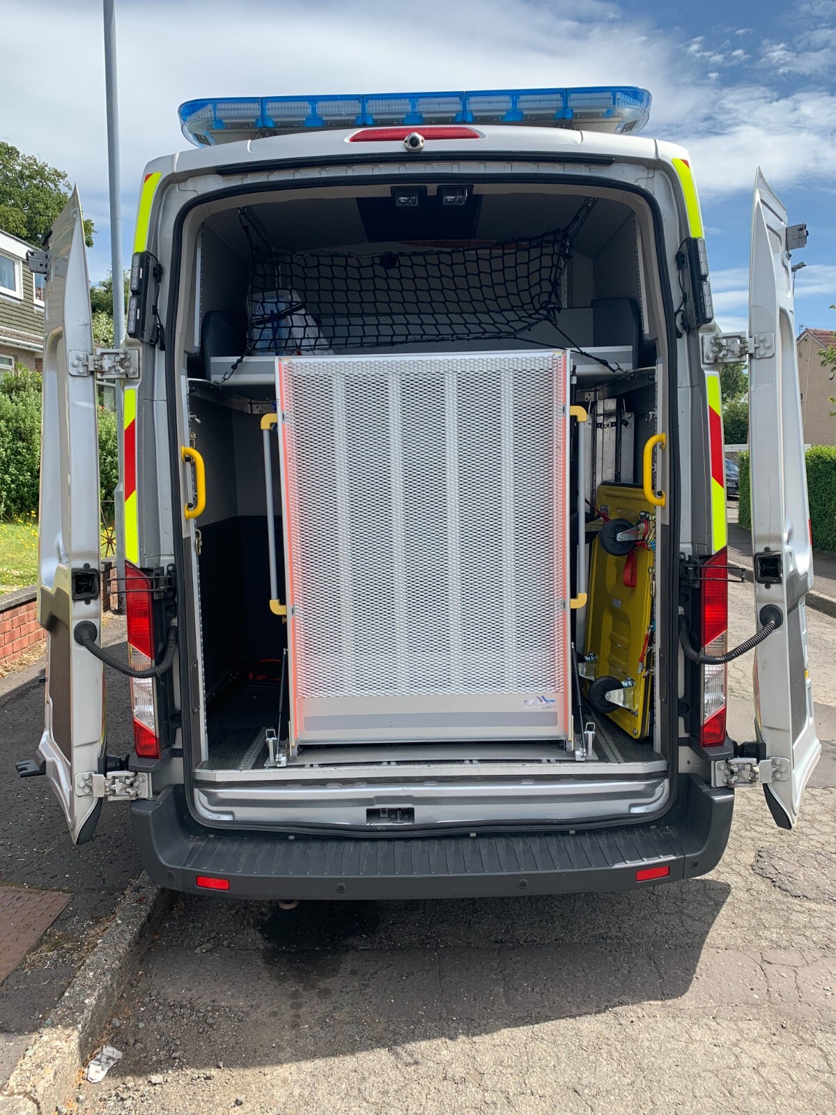 Transport Ambulance Ramp,Fixed Alum Tight Mesh Ramp (2.5m x 91cm Wide ...