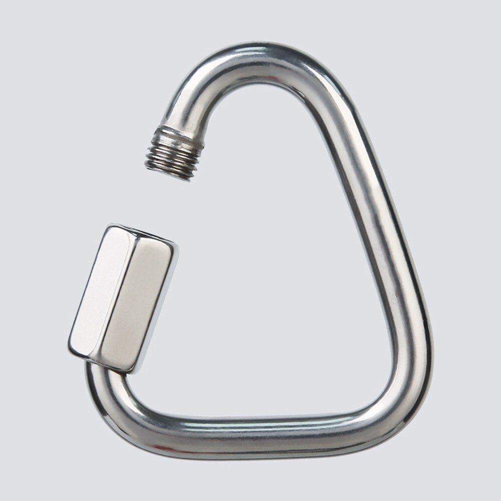 Reliable Locking Triangle Carabiner for Climbing and Safety Connections ...