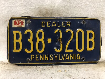 Vintage 1975 Pennsylvania Dealer License Plate | eBay