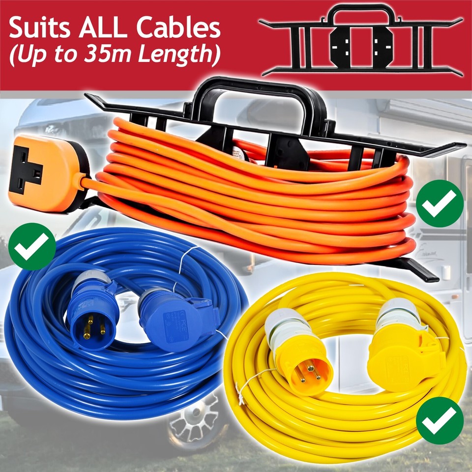 Caravan Cable Tidy Frame H Bracket Motorhome Extension Power Lead Wire ...