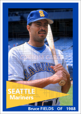 Bruce Fields - 1988 Seattle Mariners - 2.5 x 3.5 custom card (blank ...