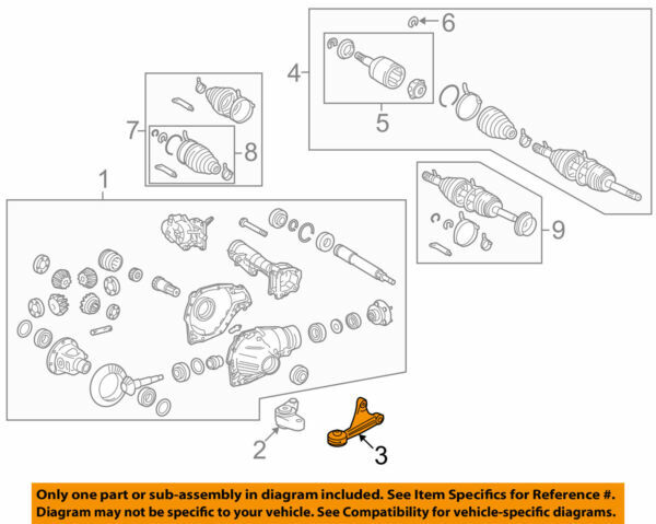 52380-60090 Toyota Support assy, front differential 5238060090, New ...