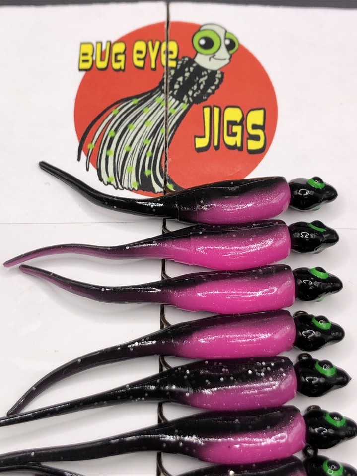 10 Pack 1/16 Oz Black And Pink Crappie Jigs (Midnight Ghost) | eBay
