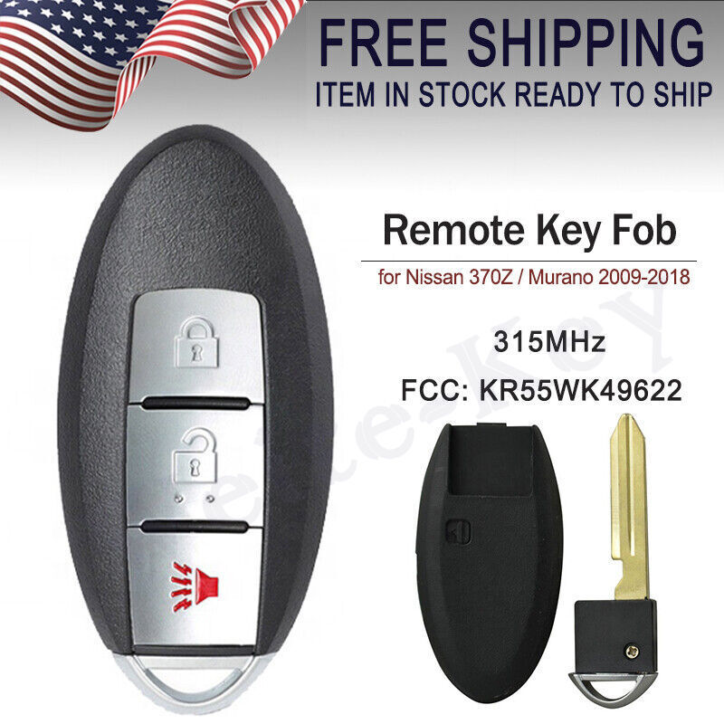 SMART REMOTE KEY FOB 315MHZ FOR NISSAN MURANO 370Z 2009 - 2013 ...