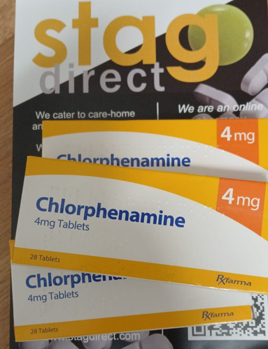 Chlorphenamine Maleate 4 mg Tablets 28x3-Hives-Hay Fever piriton BRANDS ...