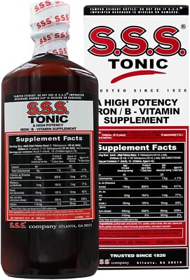 (2PK) SSS Tonic High Potency Iron/ B Vitamin Supplement, 10 Fl Oz ...