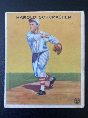 1933 Goudey Harold Schumacher | eBay