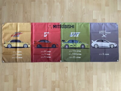 Mitsubishi Lancer EVO Flag Engines Evolution CD9A CE9A CP9A Banner 2x6 ...