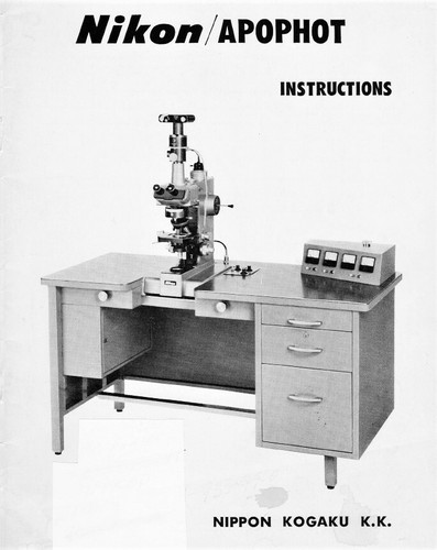 Nikon Apophot Microscope Instruction Manual on CD | eBay