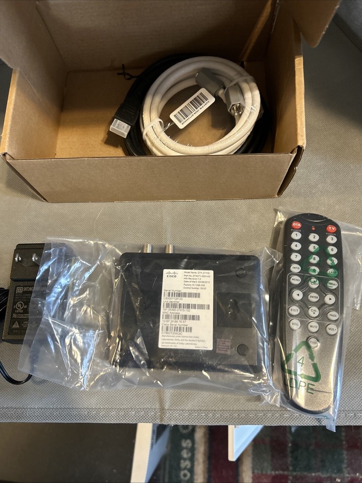 Cisco DTA 271HD Digital Transmitter Adapter TWC Converter Box w/ Remote ...