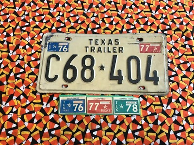 1975-1976-1977-1978 TEXAS TRAILER LICENSE PLATE C68404 | eBay