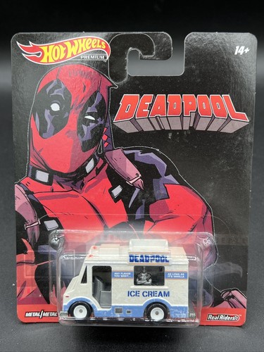 2019 hot wheels WHITE DEADPOOL ICE CREAM TRUCK real rider premium FREE ...