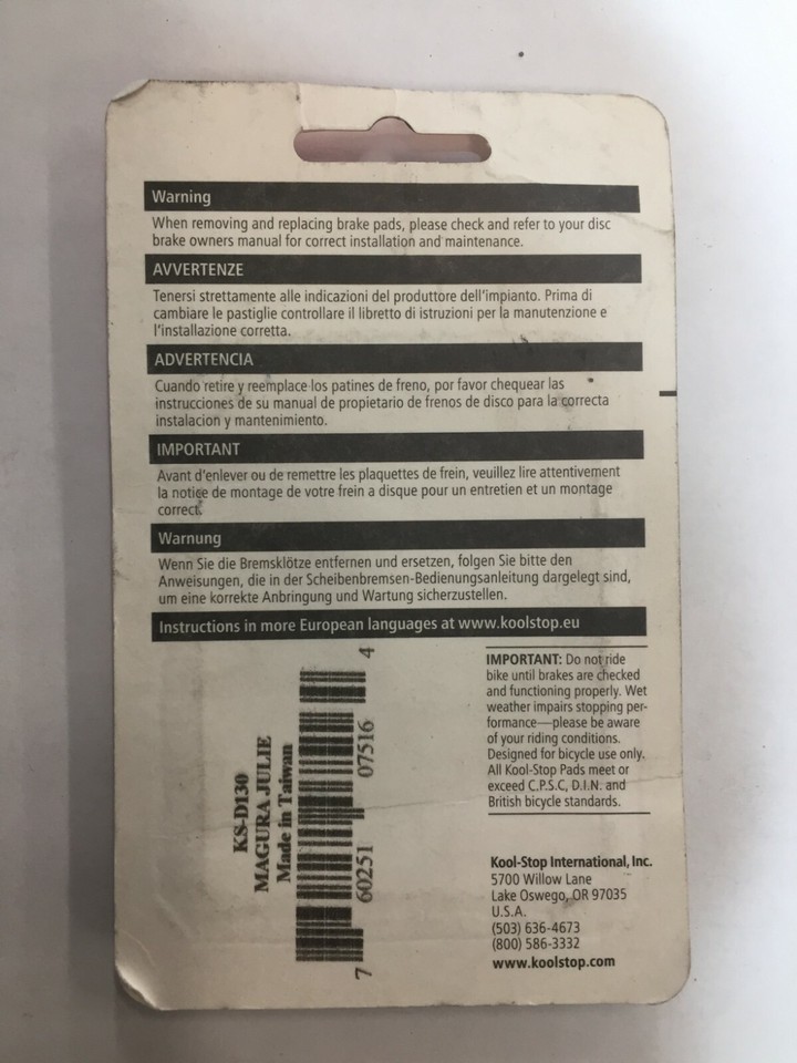 magura julie kool stop disc brake pads | eBay
