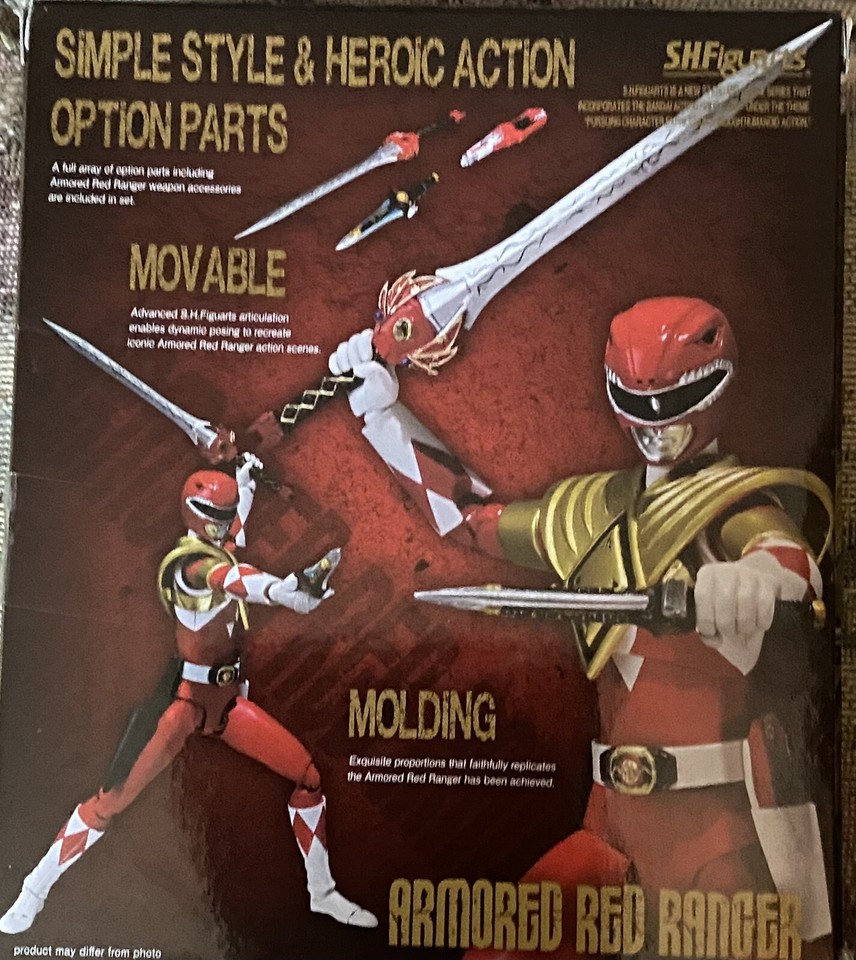 SH Figuarts Mighty Morphin Power Rangers Armored Red Ranger bandai ...
