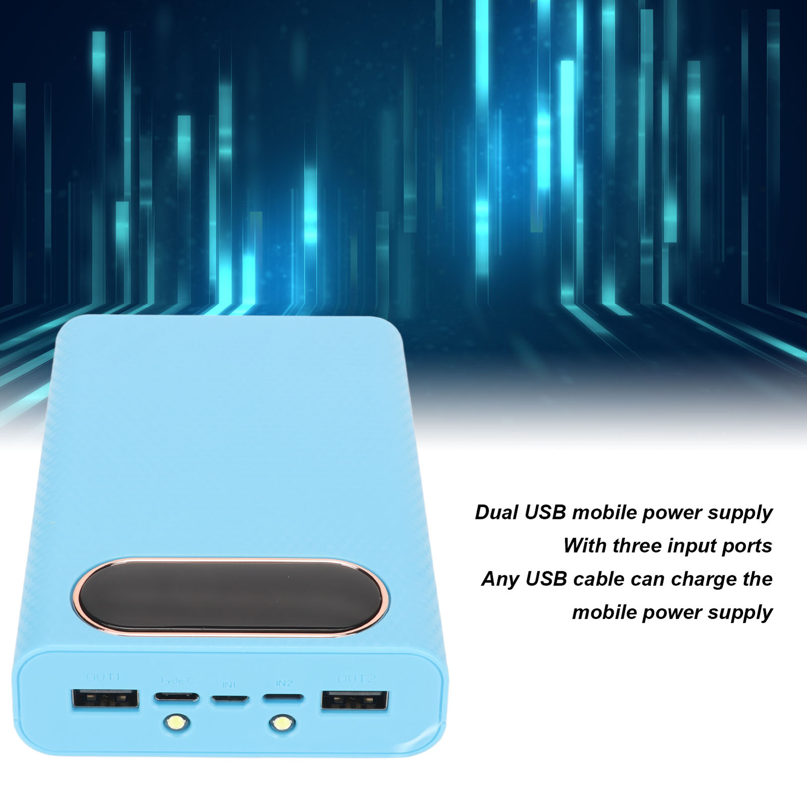 DIY Power Bank Box Blue With LCD Display Dual USB 4x21700 Battery ...