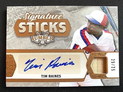 2022 Leaf Lumber Signature Sticks #TR1 Tim Raines Bat Relic Autograph ...