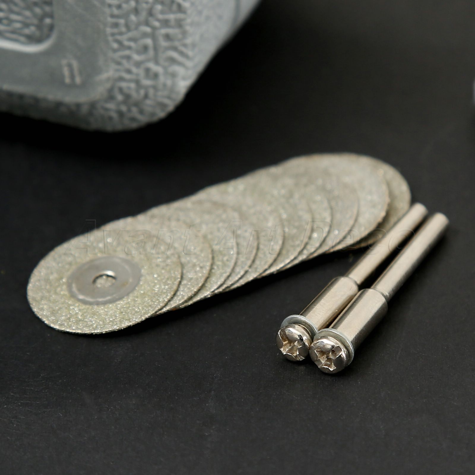 10Pcs 20mm Mini Diamond Tipped Cut Off Disc Wheel for Rotary Tool Stone ...