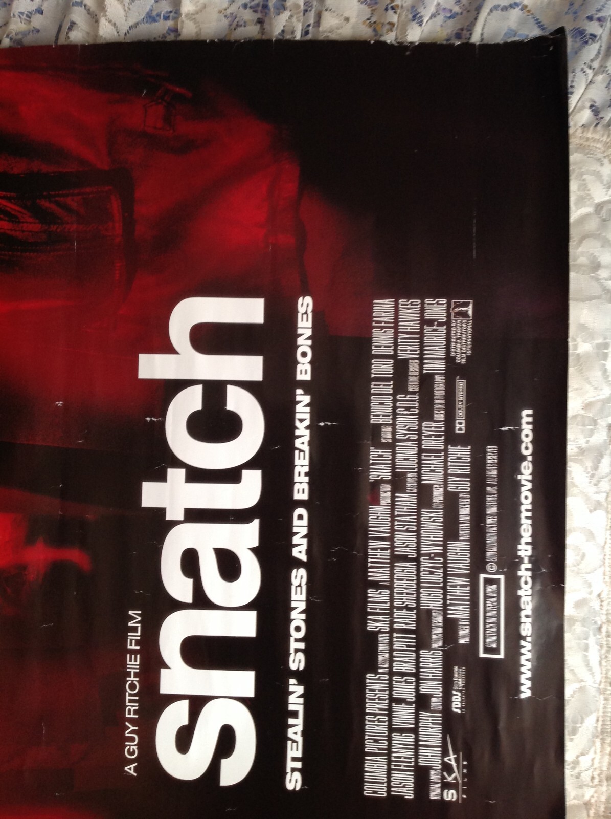 SNATCH POSTER Cool Image of Brad Pitt, Jason Statham, Benicio Del Toro | eBay