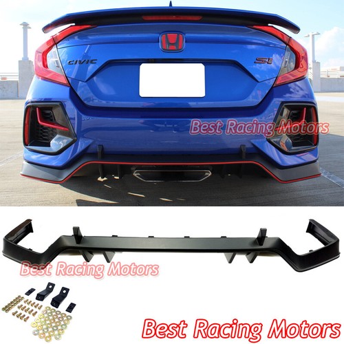 For 2017-2020 Honda Civic Si 4dr Sedan TR Style Rear Bumper Diffuser ...