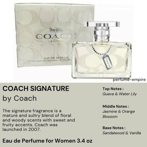 COACH SIGNATURE by Coach perfume 3.3 / 3.4 oz EDP For Women New in Box ...