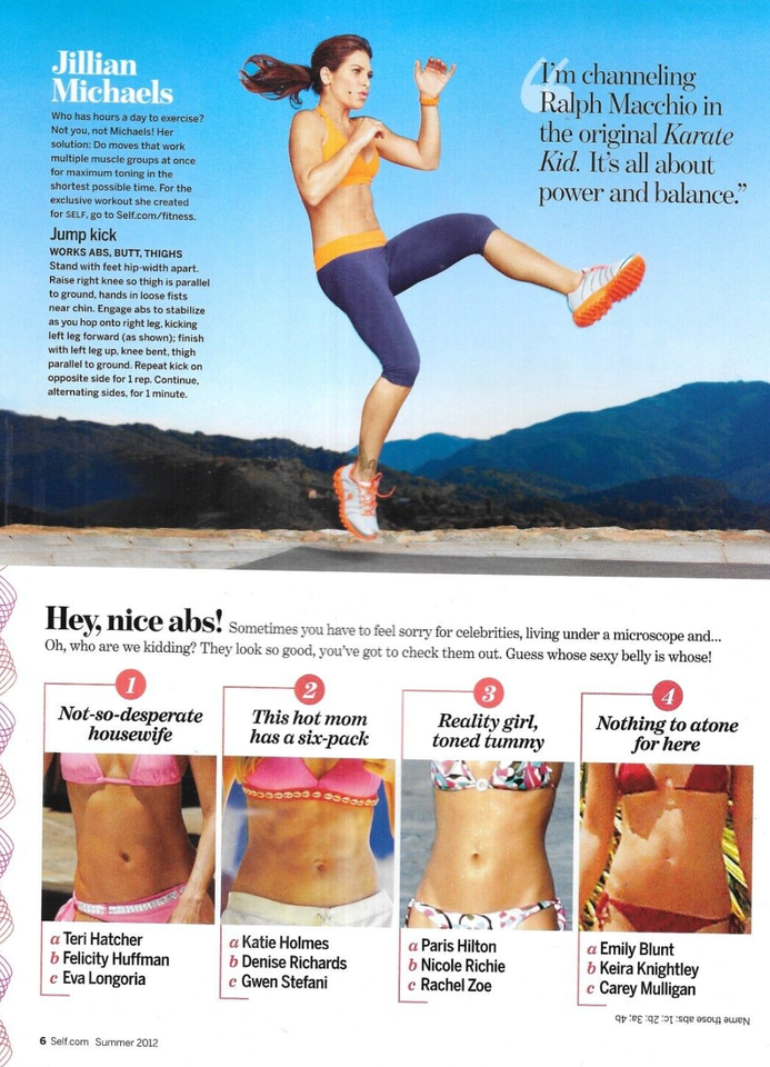 Self Magazine Flat Abs Made Easy Workouts Recipes Detox Diet Motivation ...