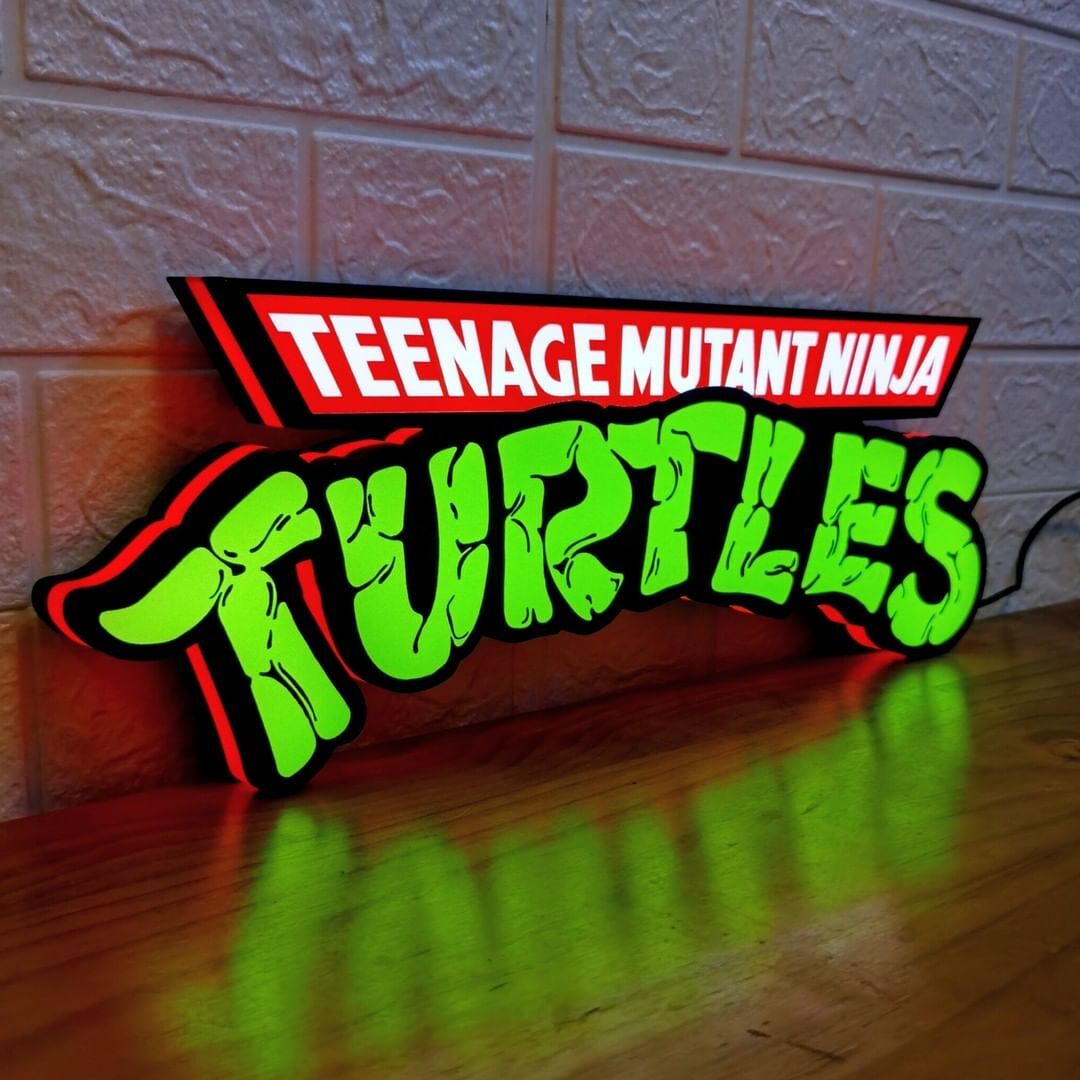(TMNT) Teenage Mutant Ninja Turtle led sign 3D Fully Dimmable & Powered ...