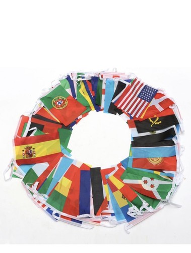 100 Countries String Flag, International Flags Bunting Banner New | eBay