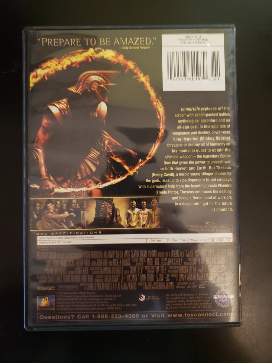 Immortals Dvd Cover