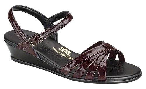 New SAS Women's Strippy P Brown Wine Sandals Shoes 2134-010 Size 10M ...