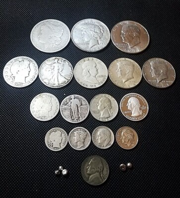 Silver Coin Lot Type Set 17 Silver Coins +Silver Shot Starter Set ...