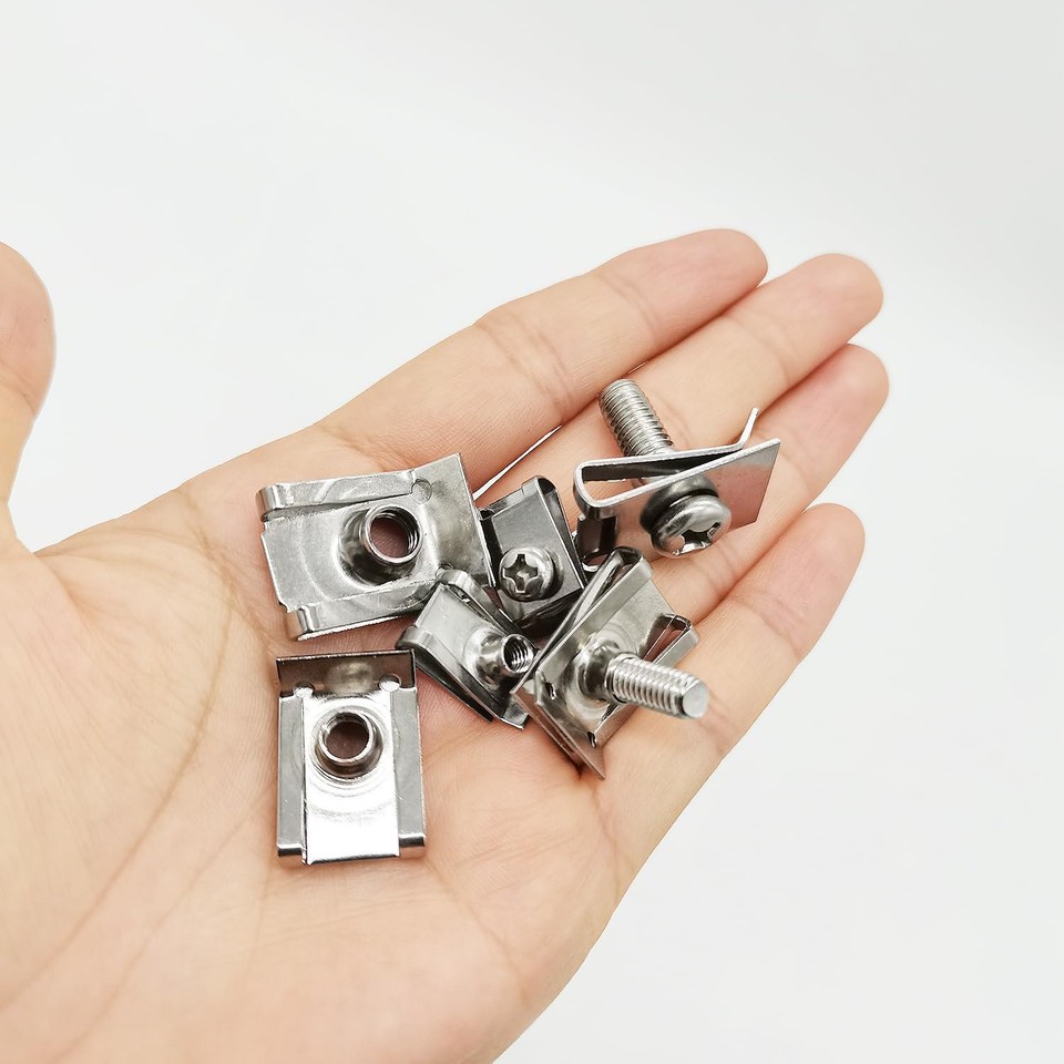 60pcs 3 Sizes Stainless Steel U Clip Nuts and Bolts,M4 M5 M6 U-Style ...