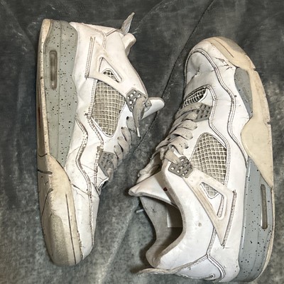 Size 9.5 - Authentic Nike Air Jordan 4 Retro Mid White Oreo Gray ...