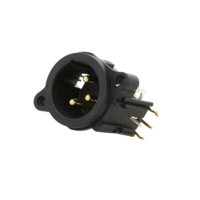 5X NC3MAH Female XLR Male PIN: 3 with 90° Angle THT Black 6A NEUTRIK ...
