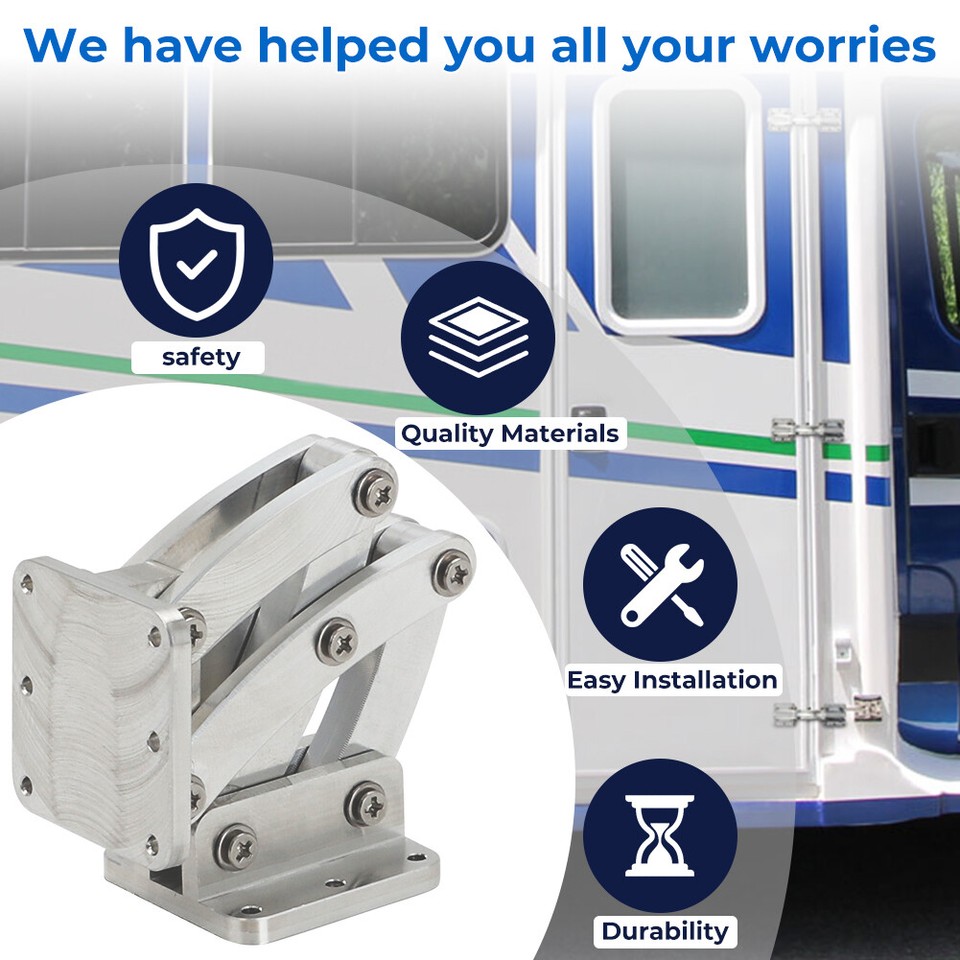 Hidden Scissor Hinge Aluminum-Large-Base Bracket Screws Bushings ...