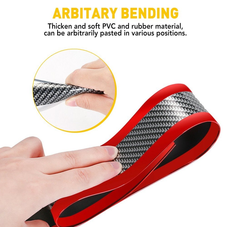 2m Car Door Plate Carbon FiberSill Scuff Anti Cover Scratch Sticker ...