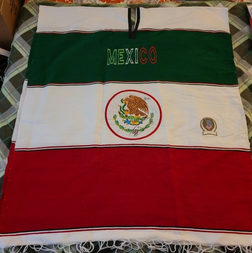 Saul Canelo Alvarez signed autographed Mexico Flag Poncho Beckett COA # ...