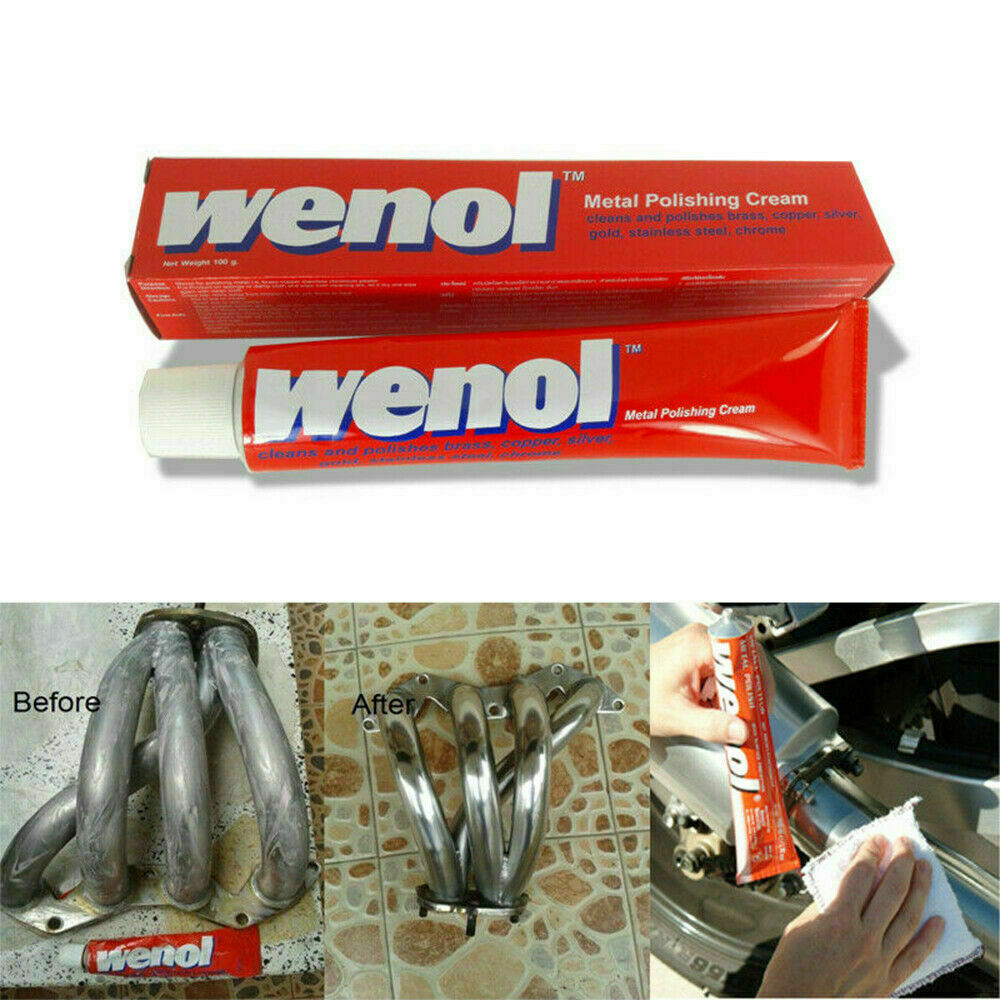 wenol Cream Polish 2 X 100g. WENOL Metal tube Stainless Steel Chrome ...