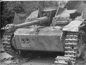 WWII B&W Photo German StuG Tank Destroyer Knocked Out WW2 World War Two ...