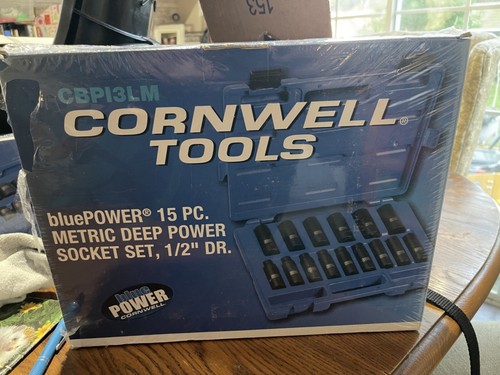 NEW Cornwell Tools CBPI3LM - 15 Piece Metric Deep Power Socket Set 1/2 ...