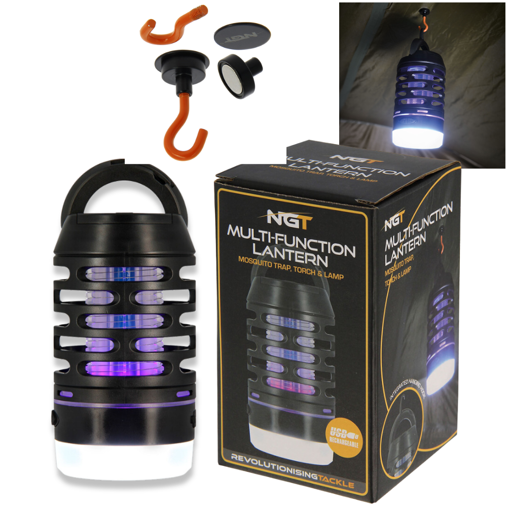 NGT Fishing Mozzi Zapper Bivvy Light Torch + Magnet Bivvy Hooks Carp ...