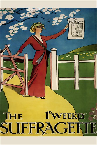 Vote Woman Suffragette Cover Vintage Art Wall Indoor Room Poster ...