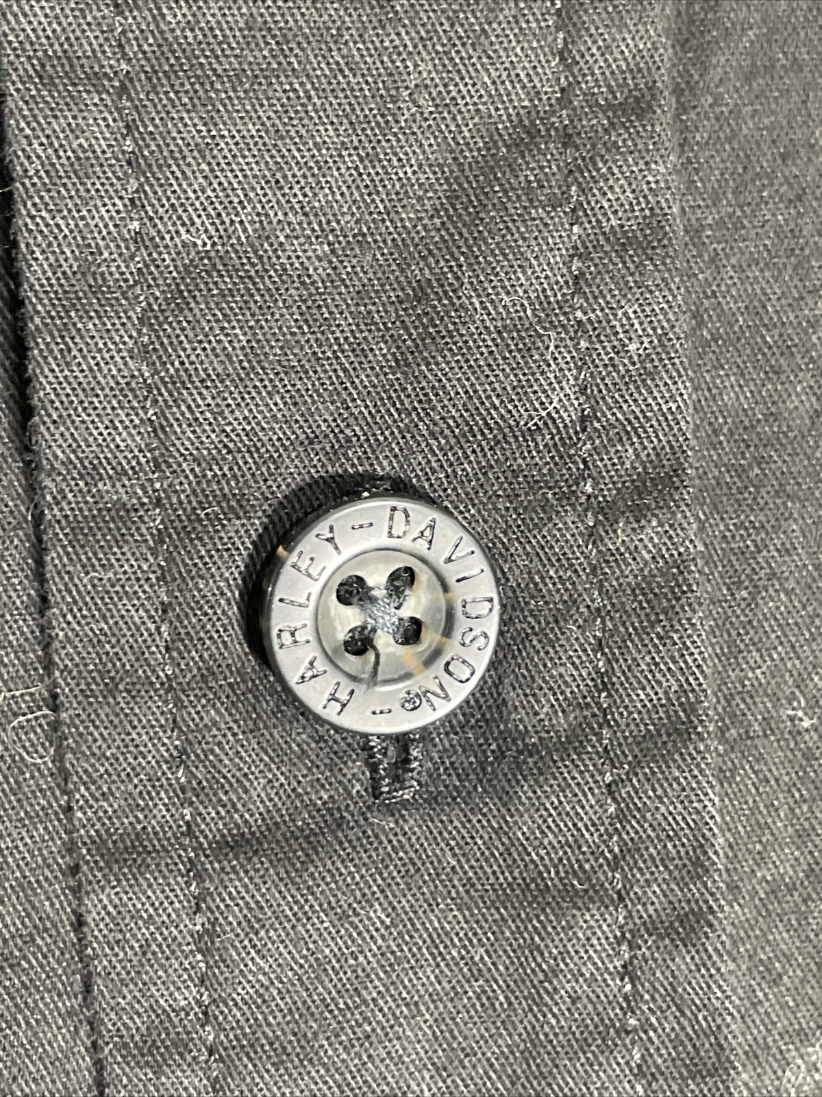 Harley Davidson Motorcycles Biker Button Shirt XL Log… - Gem