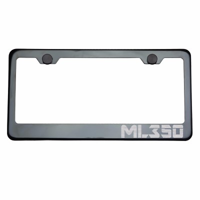 Titanium Gun Metal License Plate Frame ML350 Laser Etched Metal Screw ...