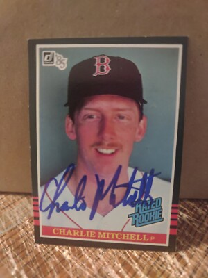 Charlie Mitchell Autograph 1985 Donruss Signed Baseball Card #30 Boston ...
