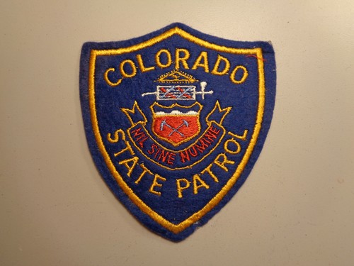 Vintage Colorado State Patrol Police Shoulder Patch Embroidered Felt ...