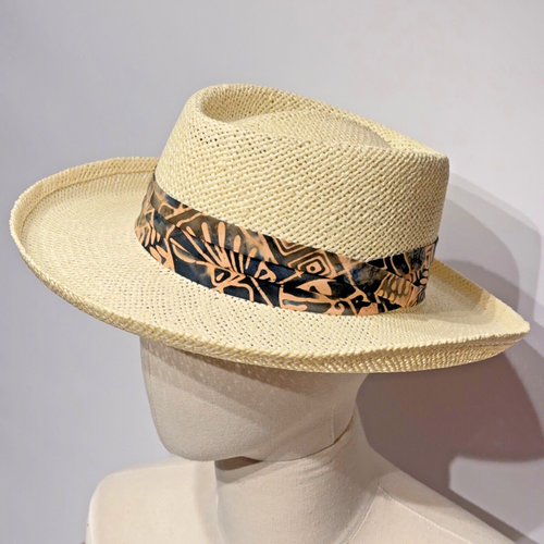 NWOT 100% Toyo Hawaiian Straw Hat Dorfman Pacific DPC Large Brim Men's ...