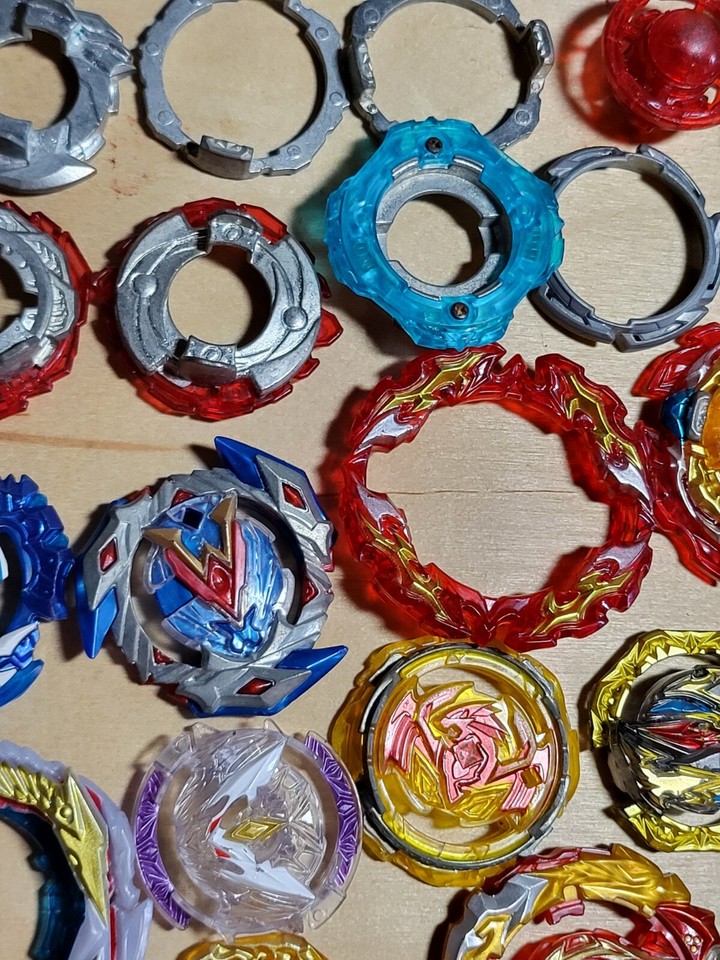 Large Lot of Beyblades Spinning Toy Metal Plastic PLEASE READ ...