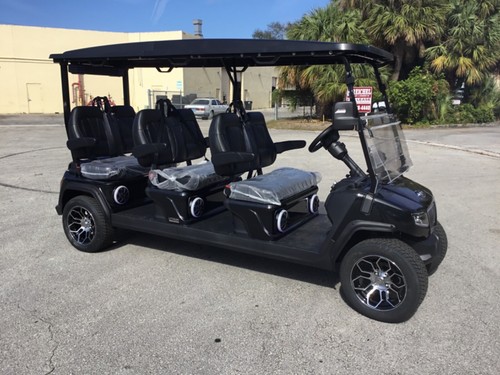 BLACK EVOLUTION RANGER D5 PLUS GOLF CART LSV STREET LEGAL 6 SEAT 160AH ...