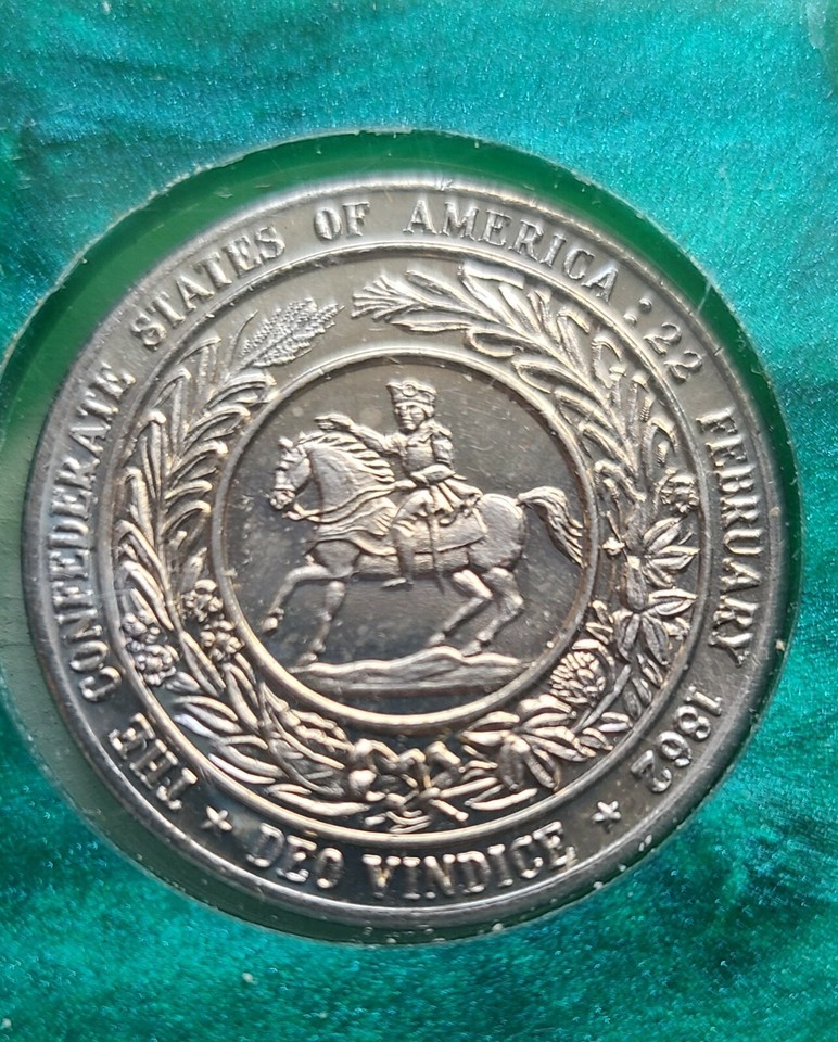 CONFEDERATE BASHLOW RESTRIKES:1861 SILVER HALF DOLLAR (1962) &1861 CENT ...